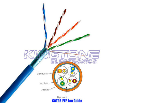 ペット ホイル標準的な LAN ケーブルが付いている FTP CAT5E ネットワーク ケーブルの固体裸の銅