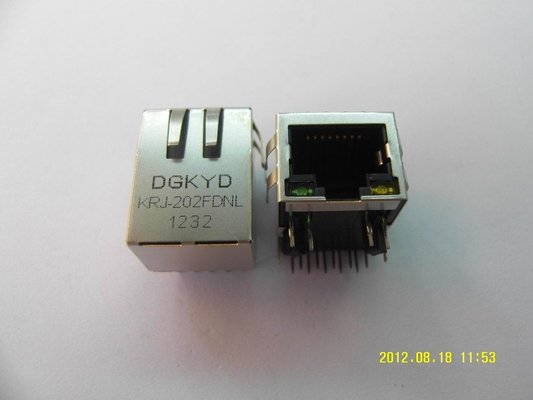 Right Angle RJ45 with Transformer , Network Connector With Lan Transformer