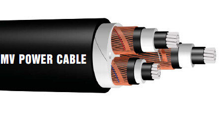 Flame Retardant Underground High Voltage Cable XLPE Insulation PVC Sheath