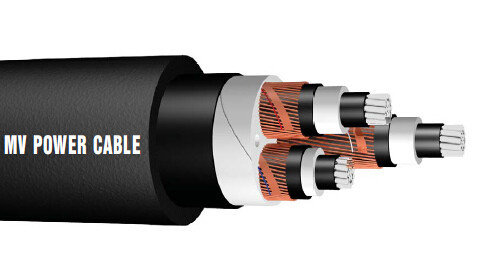 Flame Retardant Underground High Voltage Cable XLPE Insulation PVC Sheath
