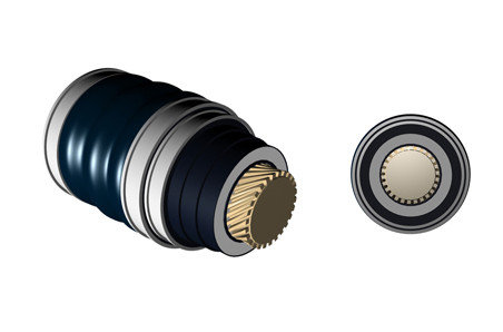 Copper XLPE High voltage power cable and PE / PVC outer sheath cable