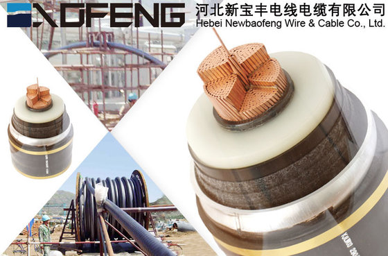 Copper XLPE High voltage power cable and PE / PVC outer sheath cable