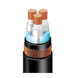 XLPE Insulated PVC Sheathed Cable , Insulated Electrical Wire in Black