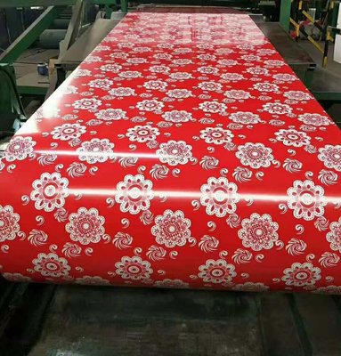 Color Coated Flower Design PPGI Prepainted Galvanized Steel Coil supplier