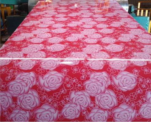 Color Coated Flower Design PPGI Prepainted Galvanized Steel Coil supplier