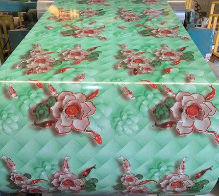 Color Coated Flower Design PPGI Prepainted Galvanized Steel Coil supplier