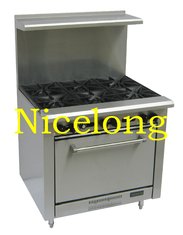 China Kitchen equipment 6 burners gas stove with oven JBR36-6 supplier