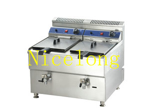 China Restaurant commercial double tank fryer with 2 baskets for food, chips, chicken GF-182 supplier