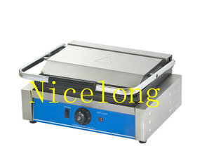 China Double grooved non stick surface electric panini contact grill EGD-14 supplier