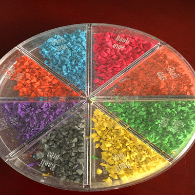 Plastic runway particle granulator