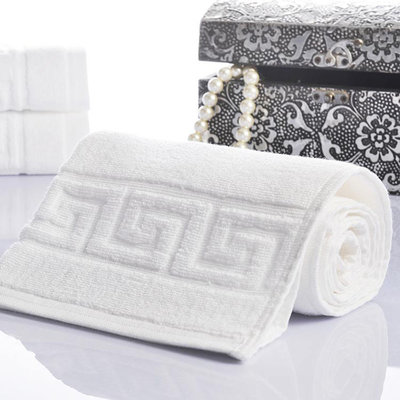 Wholesale custom jacquard logo100% cotton terry face towels for hotel