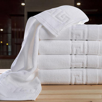 Wholesale custom jacquard logo100% cotton terry face towels for hotel