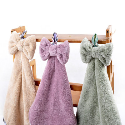 wholesale Cute Cartoon hanging Microfiber kitchen hand towel