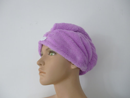 bathroom quick-dry soft feeling coral fleece hair dry cap bath towel