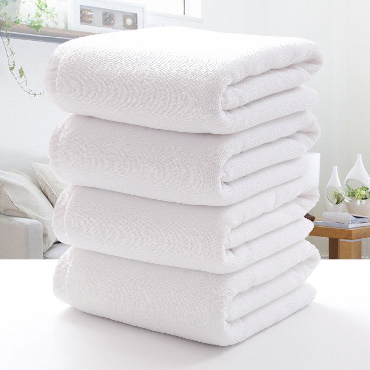 White Cotton Hotel SPA beauty Soft Bath Towel 70*140cm Big Hotel Towel