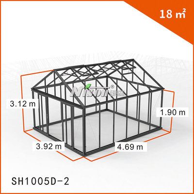 Multifunctional Sunroom(Sunshine house)/Aluminum Alloy Conservatory/Glass Garden Greenhouse(green room) Prefab House