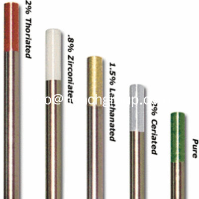 WT20 Electrodos de tungsteno lantano WL10 WL15 WL20 para MUESTRA, México, España,Free samples Made in China supplier