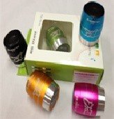 Mini-Speaker, MP3 and FM support, Polymer Lithium battery embedded, Audio Line input, SD card storage