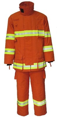 Orange Aramid Fireman Turnout Gear / Firefighters Turnout Gear