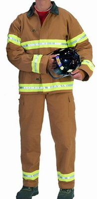 Nomex Light Weight Two Big Patch Pocket Fireman Turnout Gear Adjustable Braces