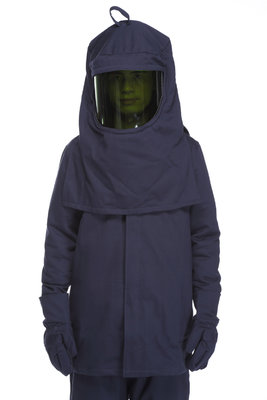 Cotton or Cotton / Nylon Indura Arc Flash Suit , Electric Arc Flash Protective Clothing