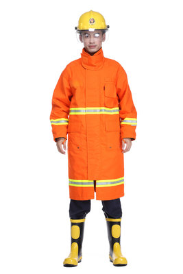 Flame Retardant Customized Fire Rescue Apparel Conductor  Long Coat for Firefighter
