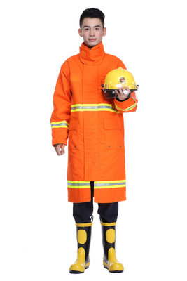 Hi Vis FR Customized Dupont Nomex IIIA Fire Rescue Conductor  Long Coat for Man
