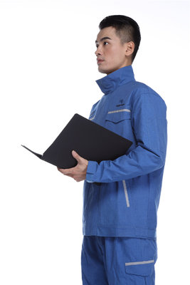 Protective Arc Flash Clothing for Electrical Worker Light Blue with 88% Cotton 12% Nylon
