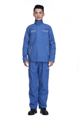 Protective Arc Flash Clothing for Electrical Worker Light Blue with 88% Cotton 12% Nylon