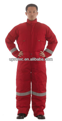 Red Or Customized Winter Flame Retardant  Freezer Suits Insulated Cold Wear
