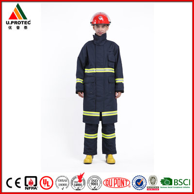 Nomex FR Clothing Firefighter Long Coat / Fire Commander Uniform XS to 4XL Size