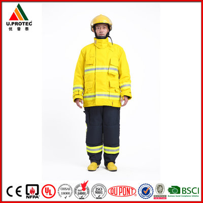 Hi Vis Safety Flame Retardant Work Coverall Firefighter Uniforms High Visibility