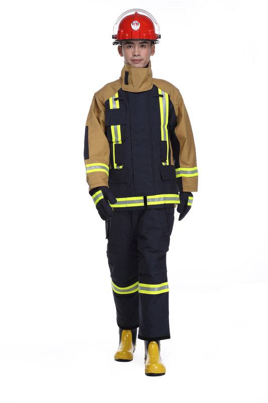 Hi Vis Nomex IIIA FR Firefighter Uniform for Firefighting Yellow Orange Navy Blue