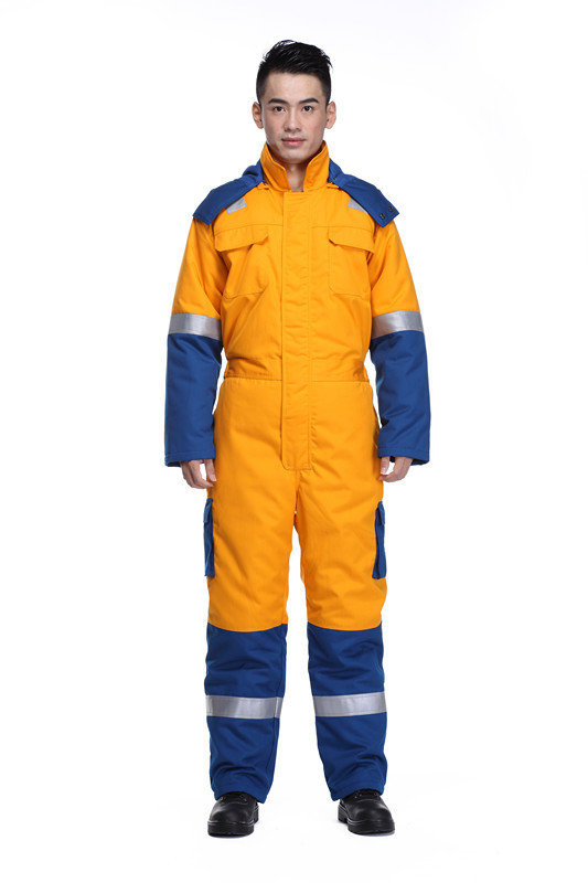 High Visibility Lightweight Anti fire Protective Freezer Coverall Suits for Industrial Workers