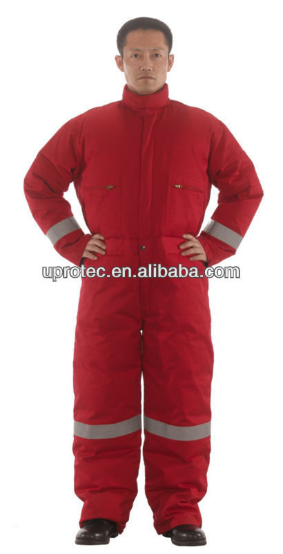 Red Or Customized Winter Flame Retardant  Freezer Suits Insulated Cold Wear