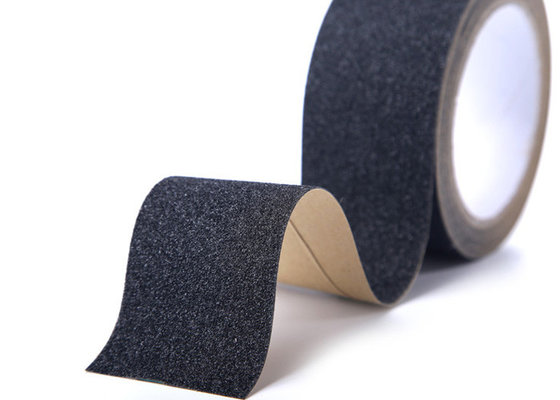 Kitchens Anti Slip Safety Grit Tape , PET Black Non Skid Tape For Steps