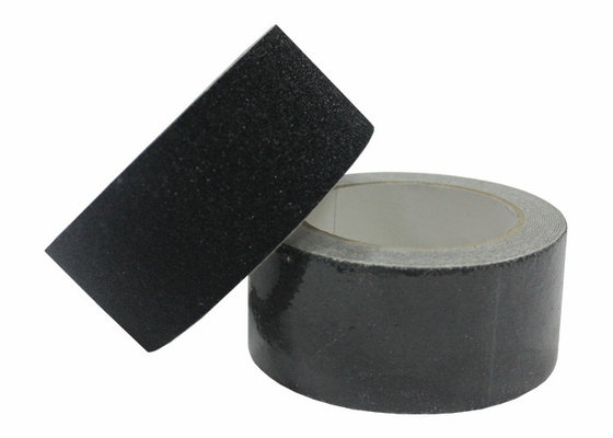 Kitchens Anti Slip Safety Grit Tape , PET Black Non Skid Tape For Steps