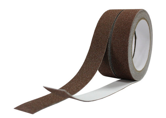 Ladders Brown Self Adhesive Non Slip Tape With PVC And Quartz Sand Material