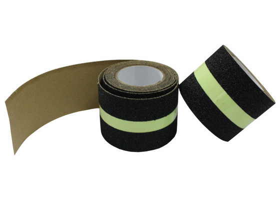 High Visibility Glow In The Dark Non Slip Tape Black With Glowing Strips