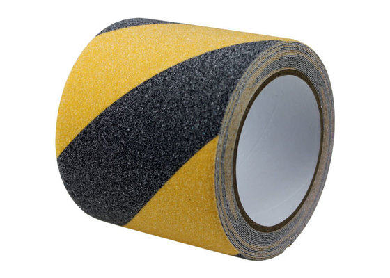 Black Yellow Self Adhesive Non Slip Tape Skid Tape Roll For Tread Step