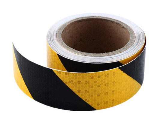Water Proof Black Yellow Safety Hazard Caution Tape For Traffic , SGS
