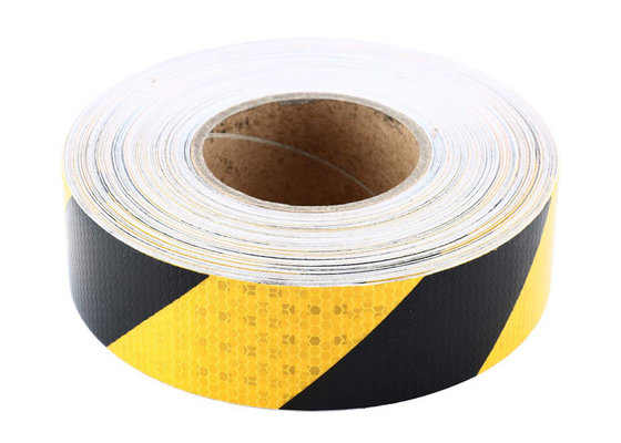 Water Proof Black Yellow Safety Hazard Caution Tape For Traffic , SGS