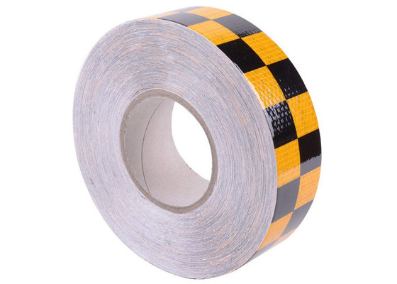 Water Proof Black Yellow Safety Hazard Caution Tape For Traffic , SGS