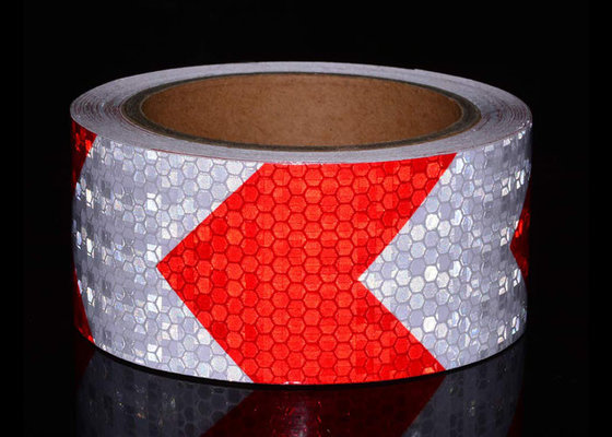 Red White Honeycomb Reflective Tape Conspicuity Safety Caution Tape For Car Truck