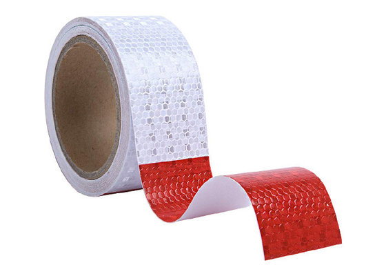 Red White Honeycomb Reflective Tape Conspicuity Safety Caution Tape For Car Truck