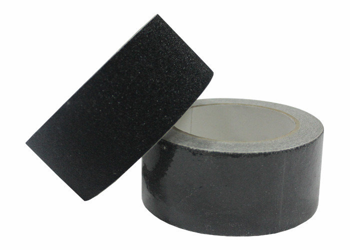 Kitchens Anti Slip Safety Grit Tape , PET Black Non Skid Tape For Steps