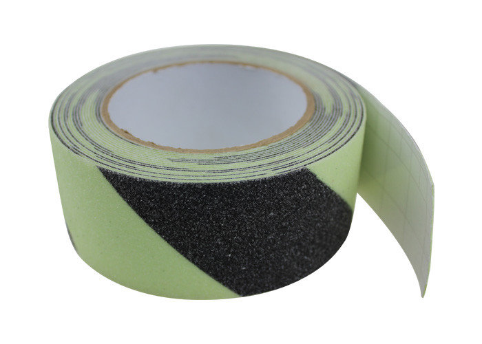 Heat Resistant Glow In The Dark Stair Tape / Antifreezing Glow In Dark Anti Slip Tape