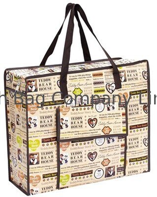 Glossy laminated foldable PP Woven Shopping Bag , Woven Tote Bag