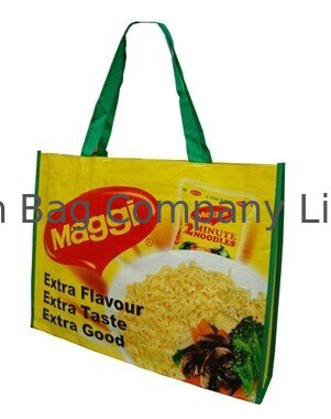 Glossy laminated foldable PP Woven Shopping Bag , Woven Tote Bag