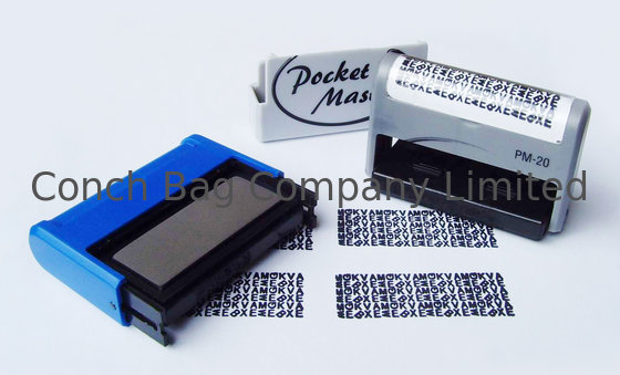 Square Compact Self Inking Pocket Stamp ， Bank Deposit Stamps